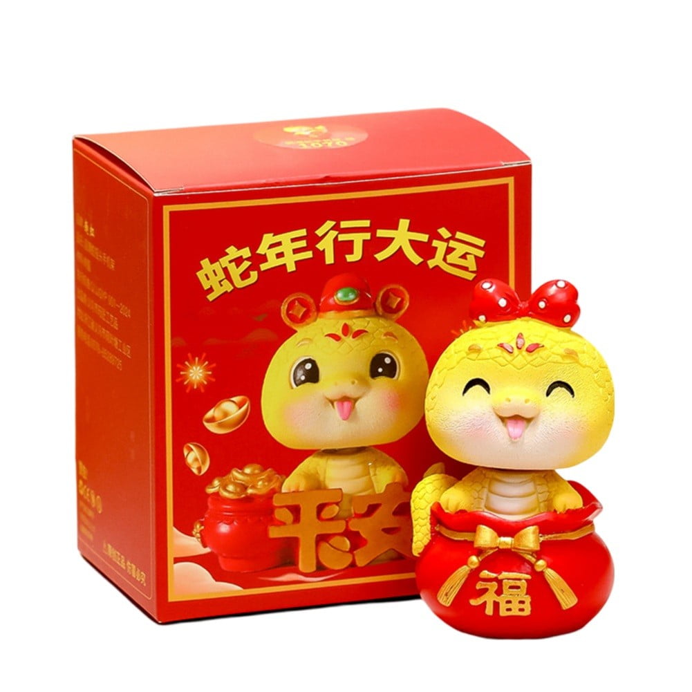 Miniature Resin Snake Figurine with Movable Head - Stylish Home Decor ...