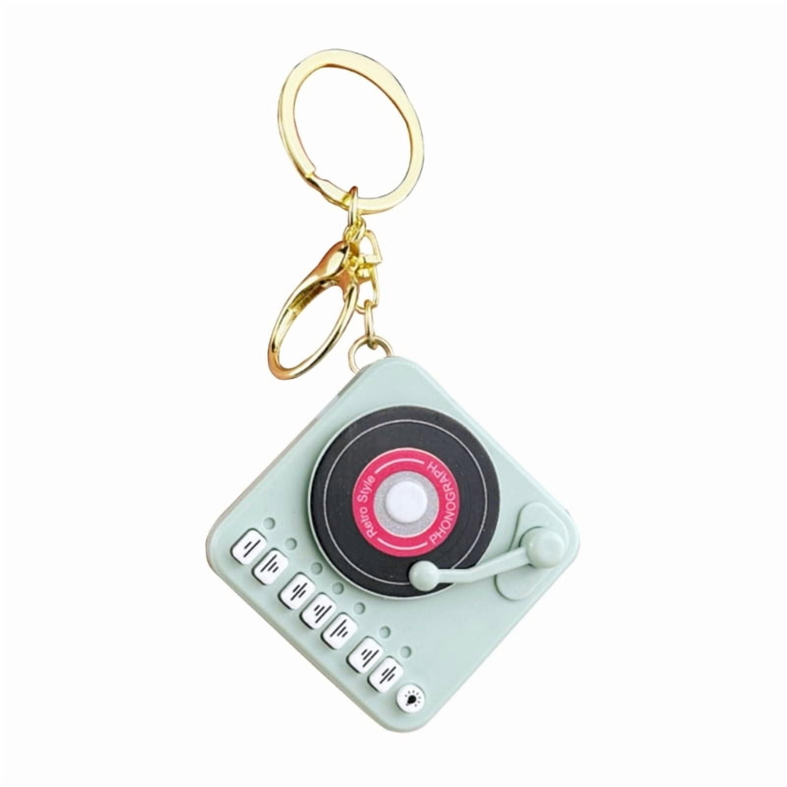 Miniature Retro Turntables Player Keychains with Builts In 10Songs for ...