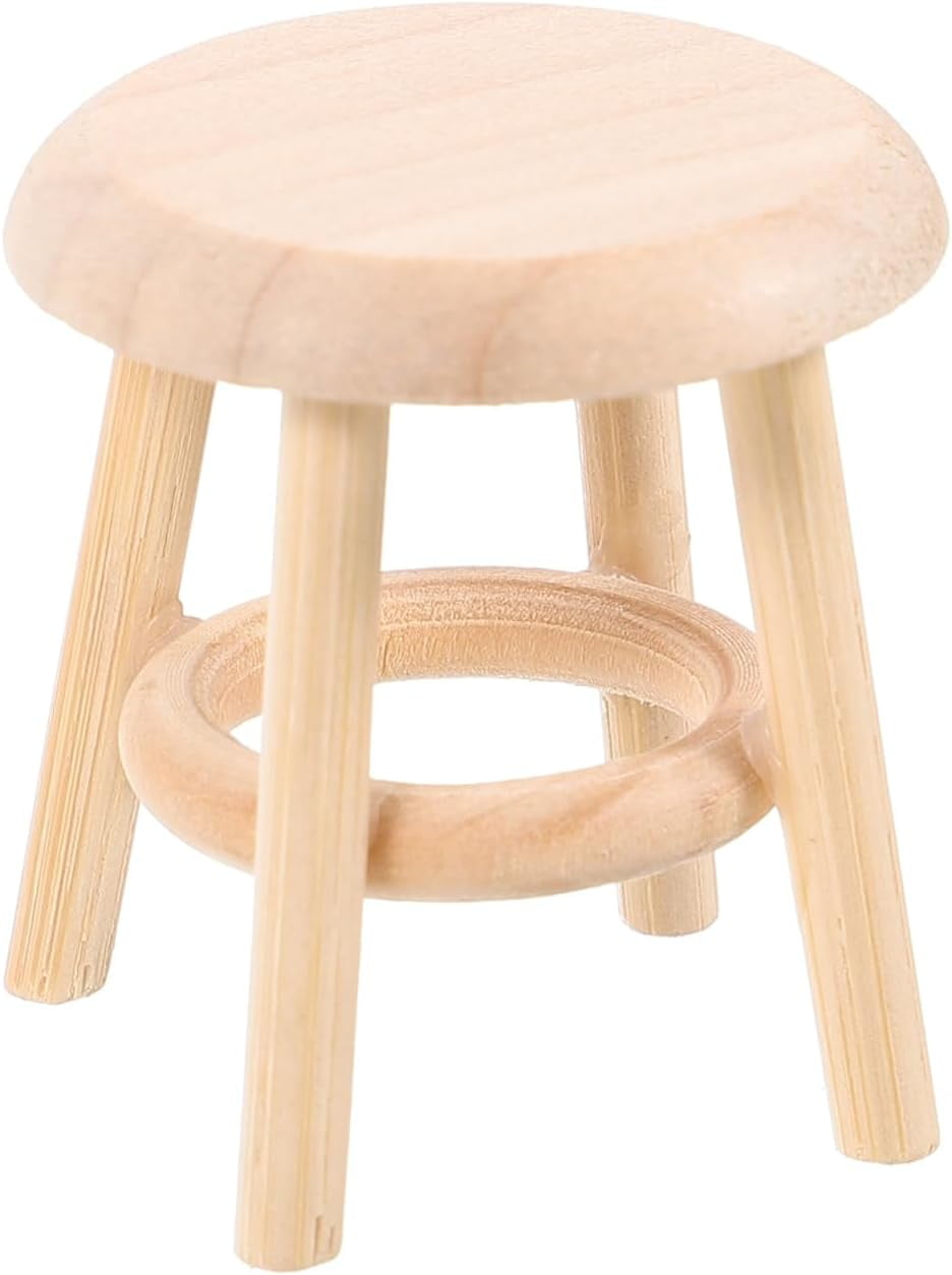 Miniature Round High Stool Model Dollhouse Furniture Accessories 1:12 ...