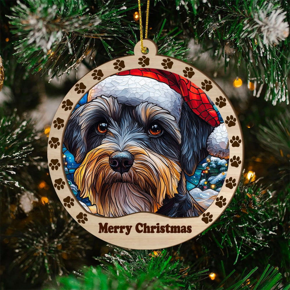 Miniature Schnauzer Dog Ornament, Miniature Schnauzer Dog SunCatcher ...