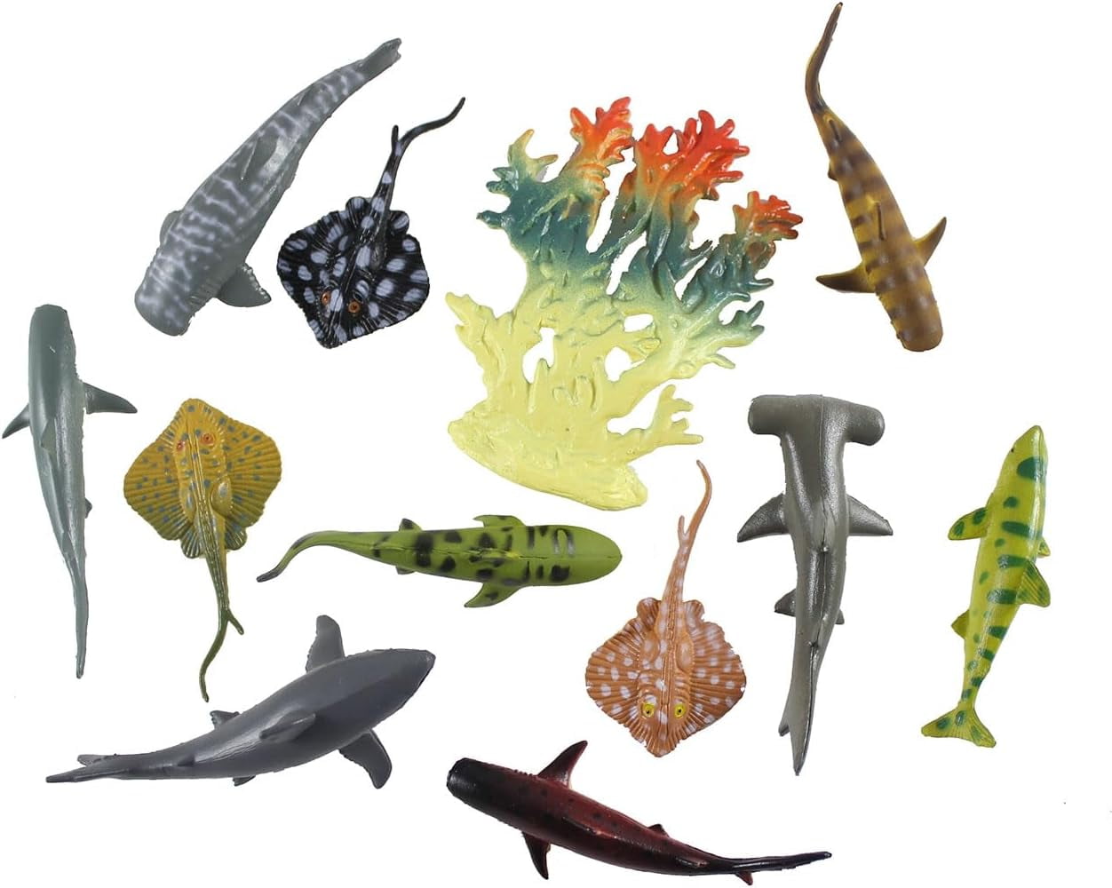 Miniature Sharks and Stingrays Animal Figurines Replicas - Walmart.com