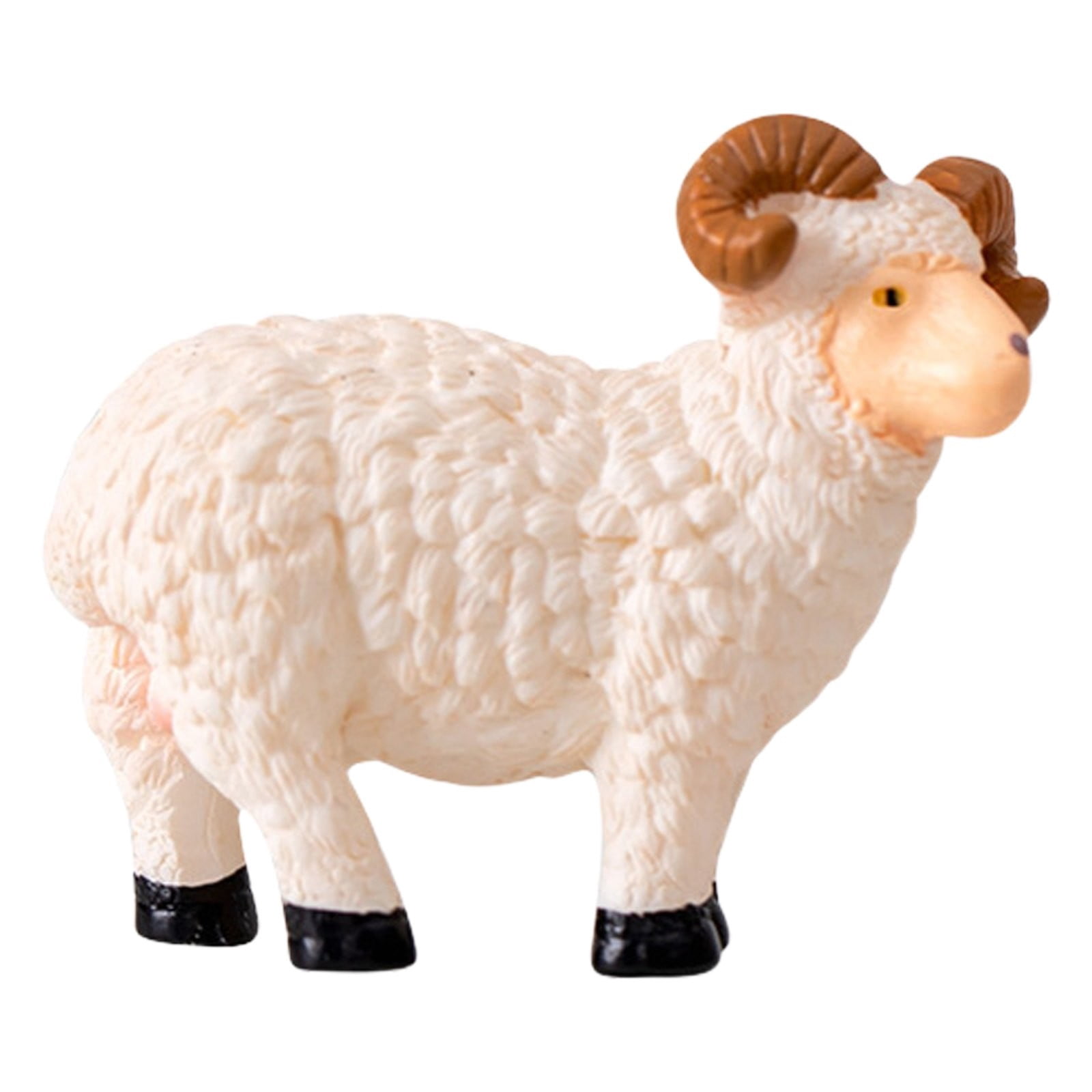 Miniature Sheep Figurines Statues, Resin Animal Cake Toppers, Outdoor ...