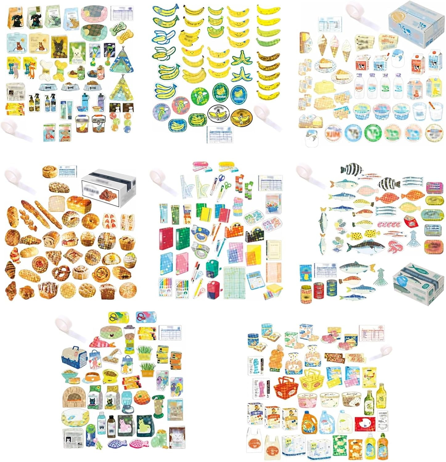 Miniature Shipping Box Flake Sticker Set, 40 Flake Stickers, Miniature ...