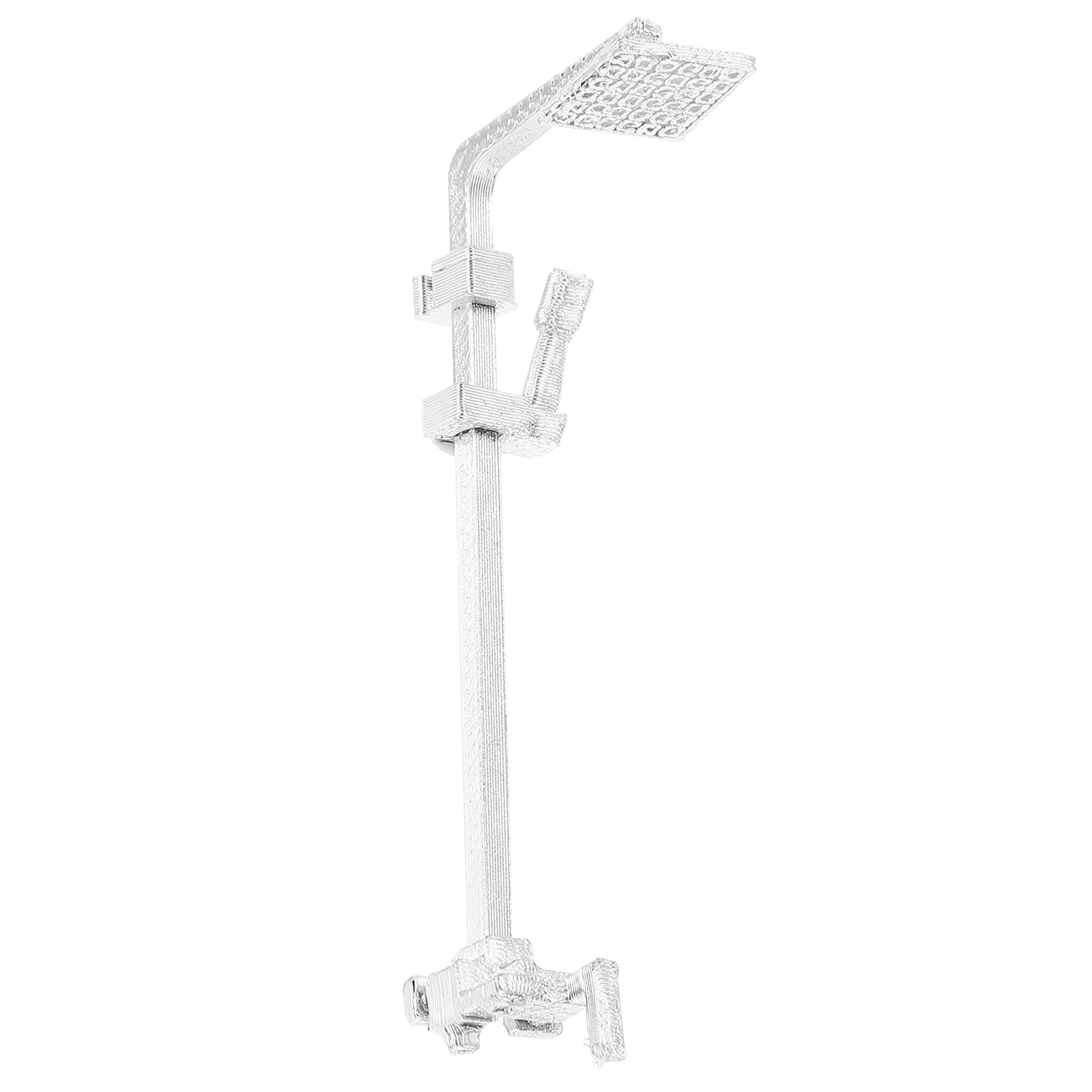 Miniature Shower Dollhouse Bathroom Dolls Furniture Toilet Silver ...