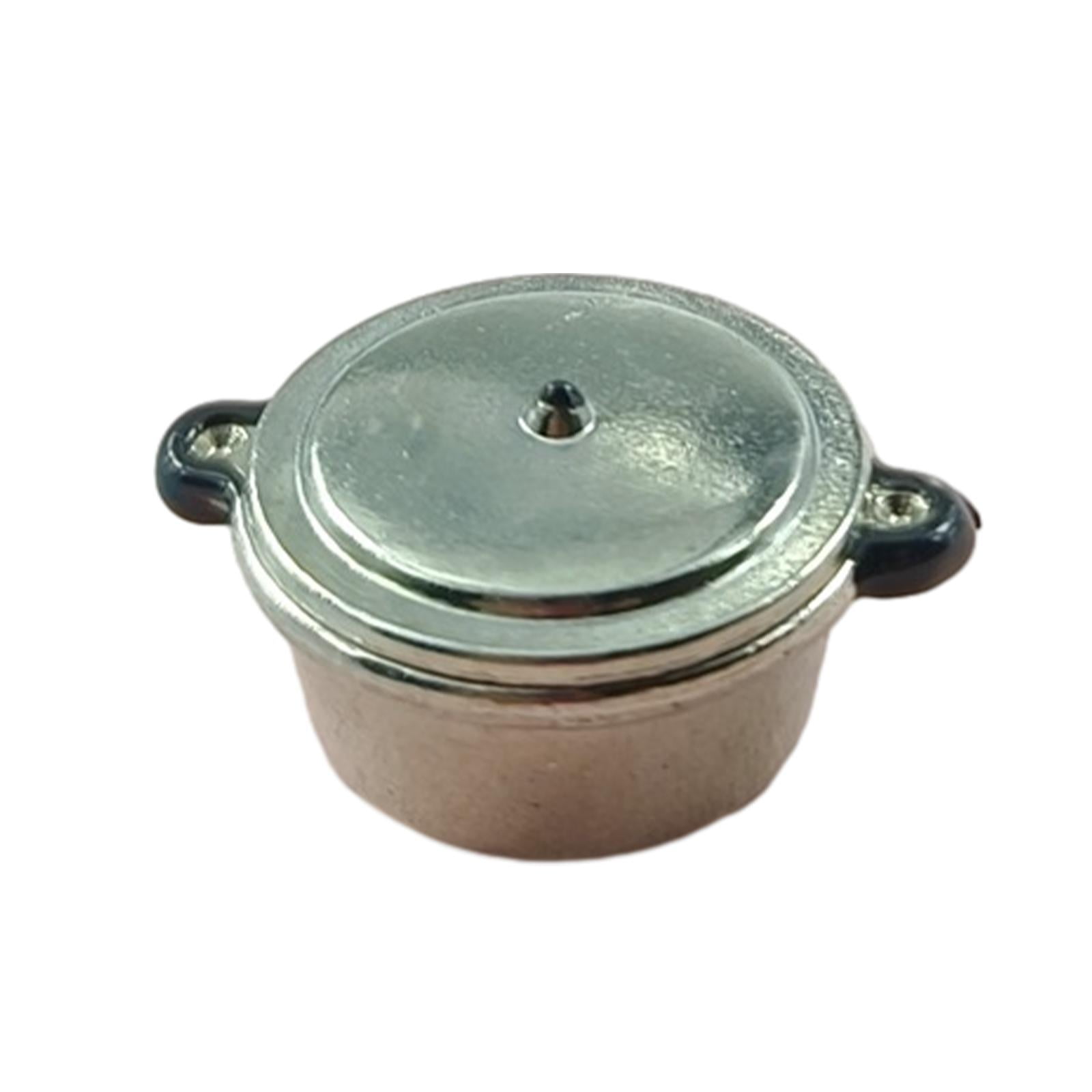 Miniature Soup Pot Mini Stew Pots 1/6 1/12 Dollhouse Baking Kitchen ...