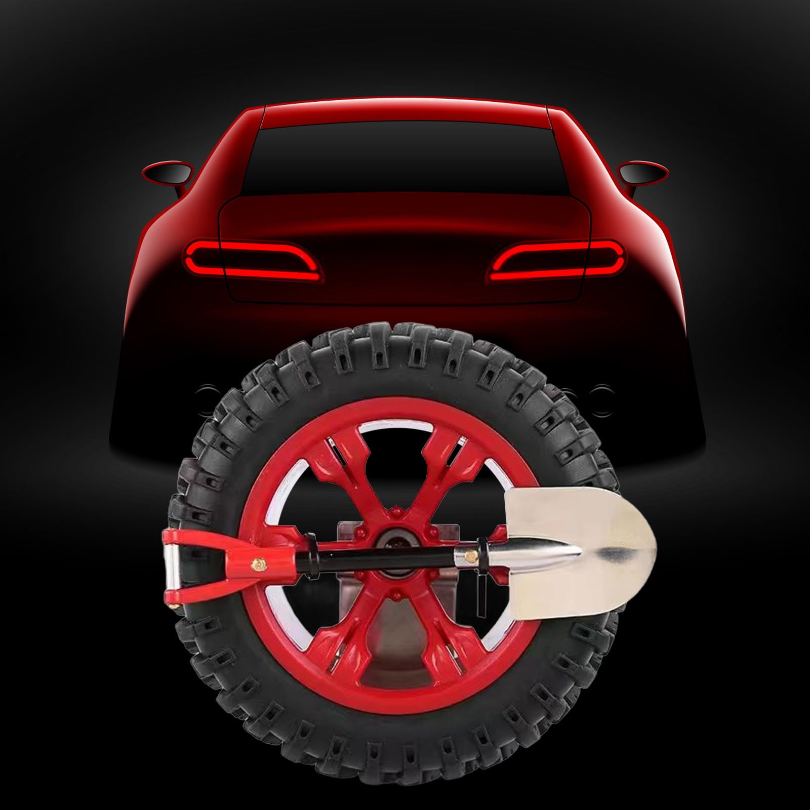 Miniature Spare Tire Flag Shovel Creative Off-Road Mini Rigs Build For ...