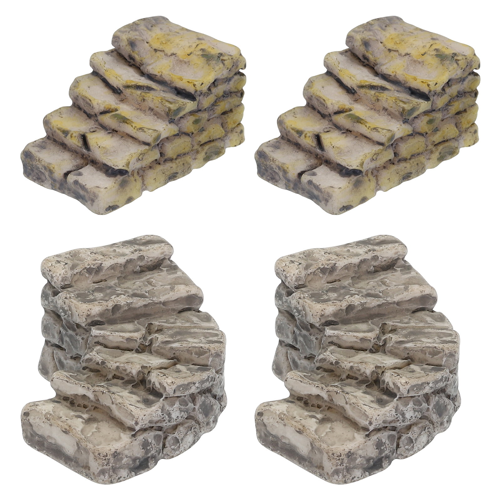 Miniature Stone Stairs Resin Steps Micro Bonsai Dollhouse for Fish Tank ...