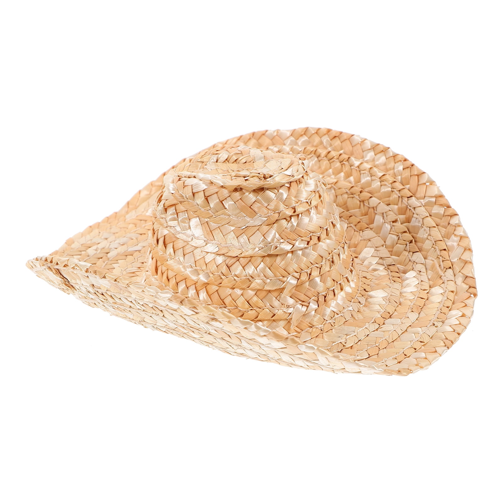 Miniature Straw Hat Mini Woven Doll Cowboy Hat Straw Cowboy Hat Photo ...