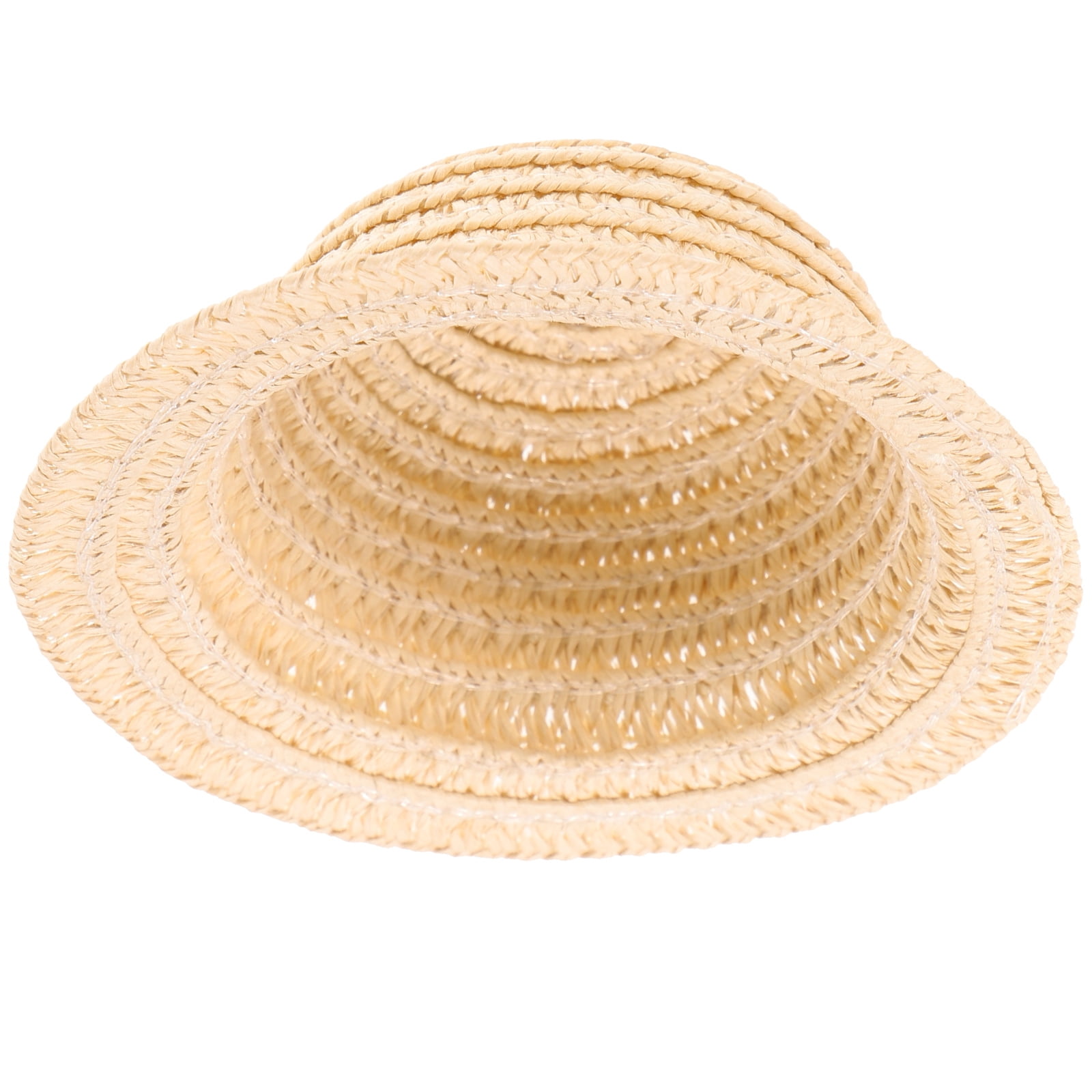 Mini Straw Top Hat for Dolls Crafts DIY Decoration Miniature Hat 2pcs ...