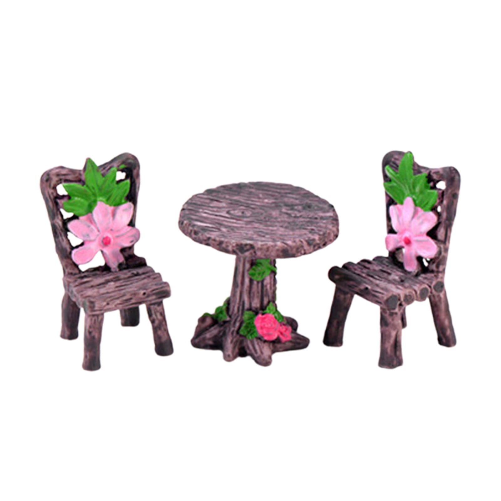 Miniature Table And Chairs Set Fairy Garden Mini Garden Furniture Set ...
