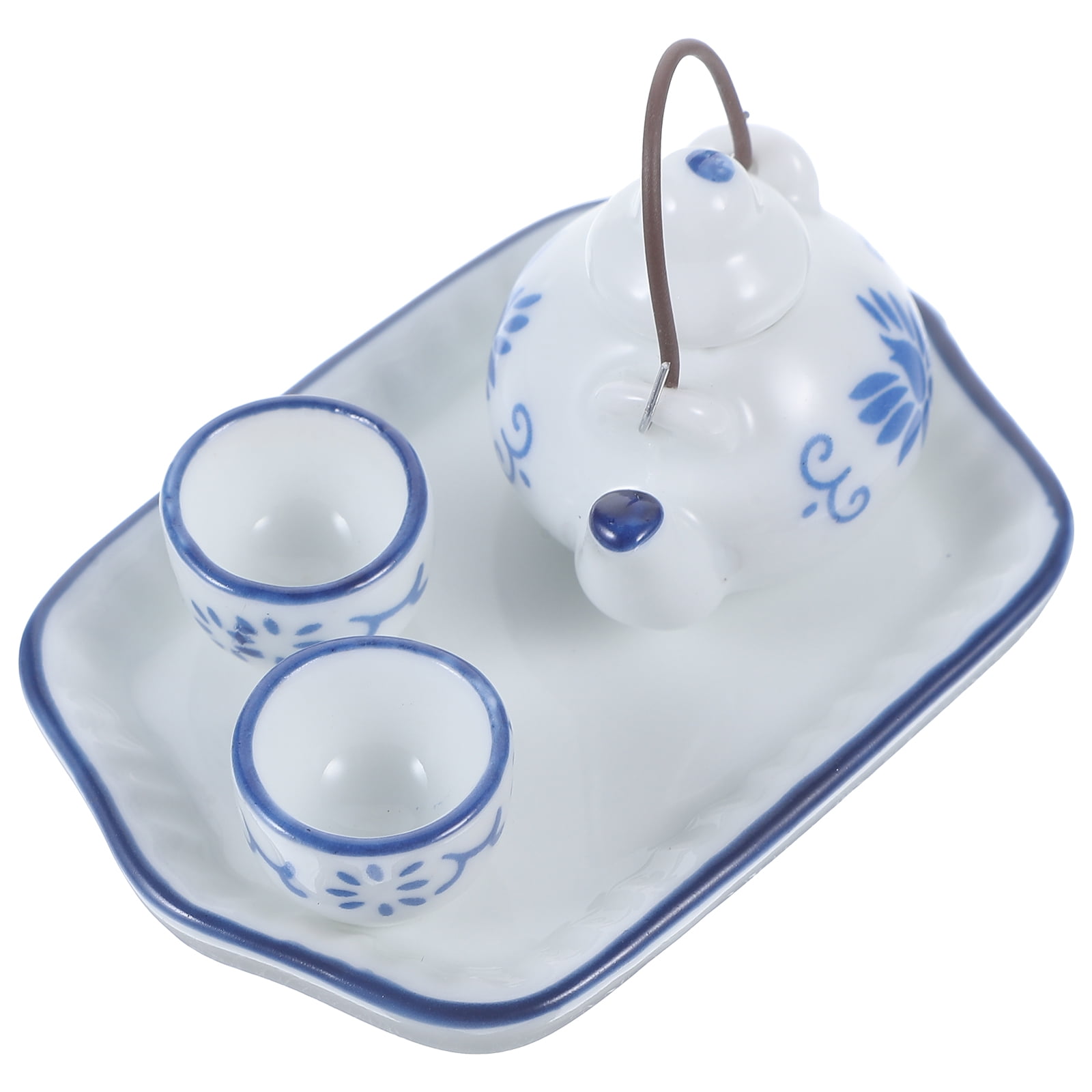 Miniature Tea Set House Teapot And Cups Kettle Props Porcelain Ceramic ...