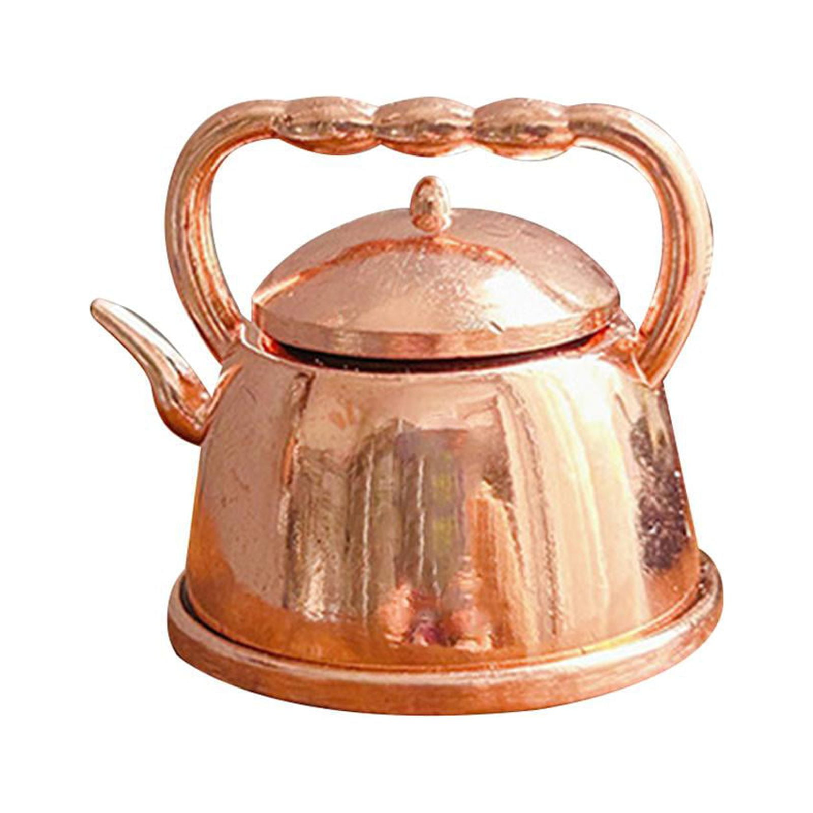 Miniature Teapot Miniature Tea Kettle Tableware Metal Dollhouse ...