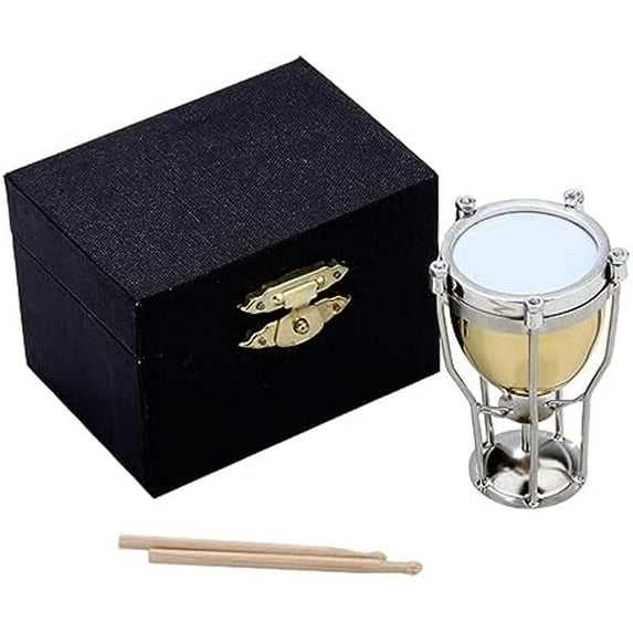 Miniature Timpani with Case Mini Timpani Miniature Model Ornament ...