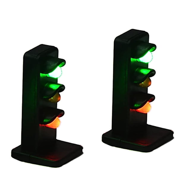 Miniature Traffic Light Model - 3-Lights Block Signal 3V Green-Yellow ...