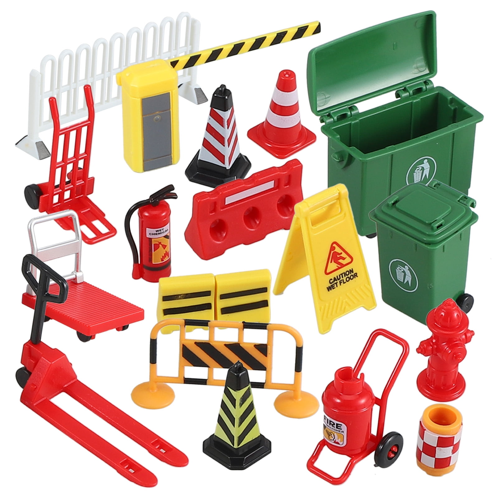 Miniature Traffic Roadblock Miniatures Cones Signs Roadblocks Toys ...