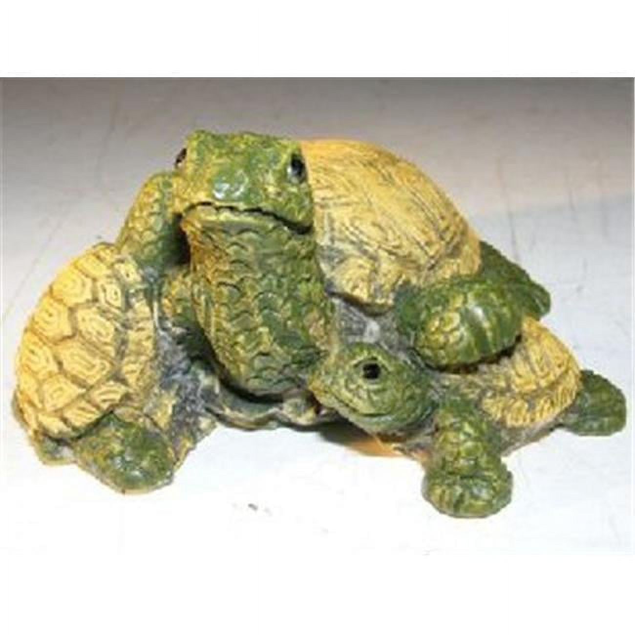 Miniature Turtle Figurine Three Turtles - One Climbing On Back ...