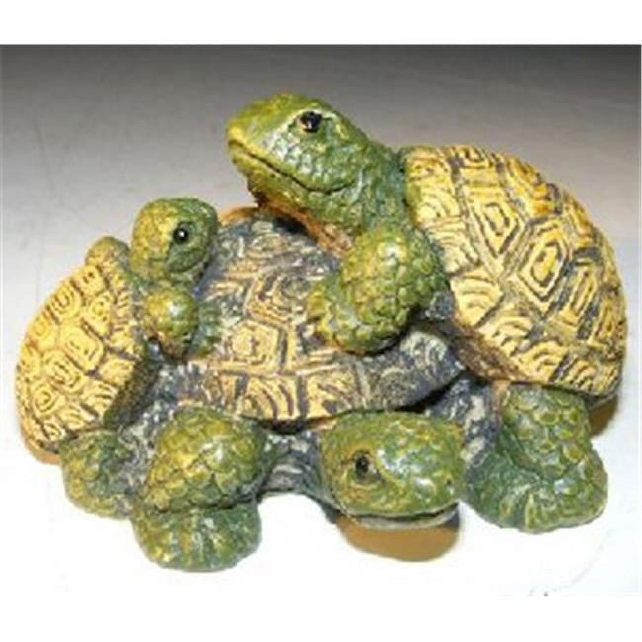Miniature Turtle Figurine - Three Turtles - Two climbing on back ...