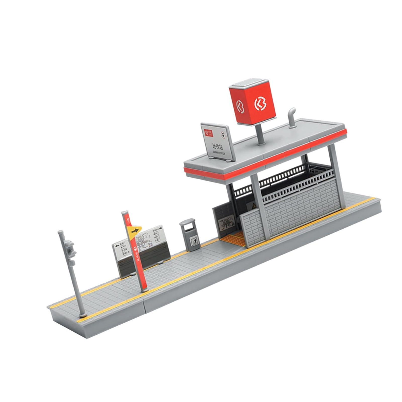 Miniature Unassembled Metro Station Building Model Set 1/64 Scale ...