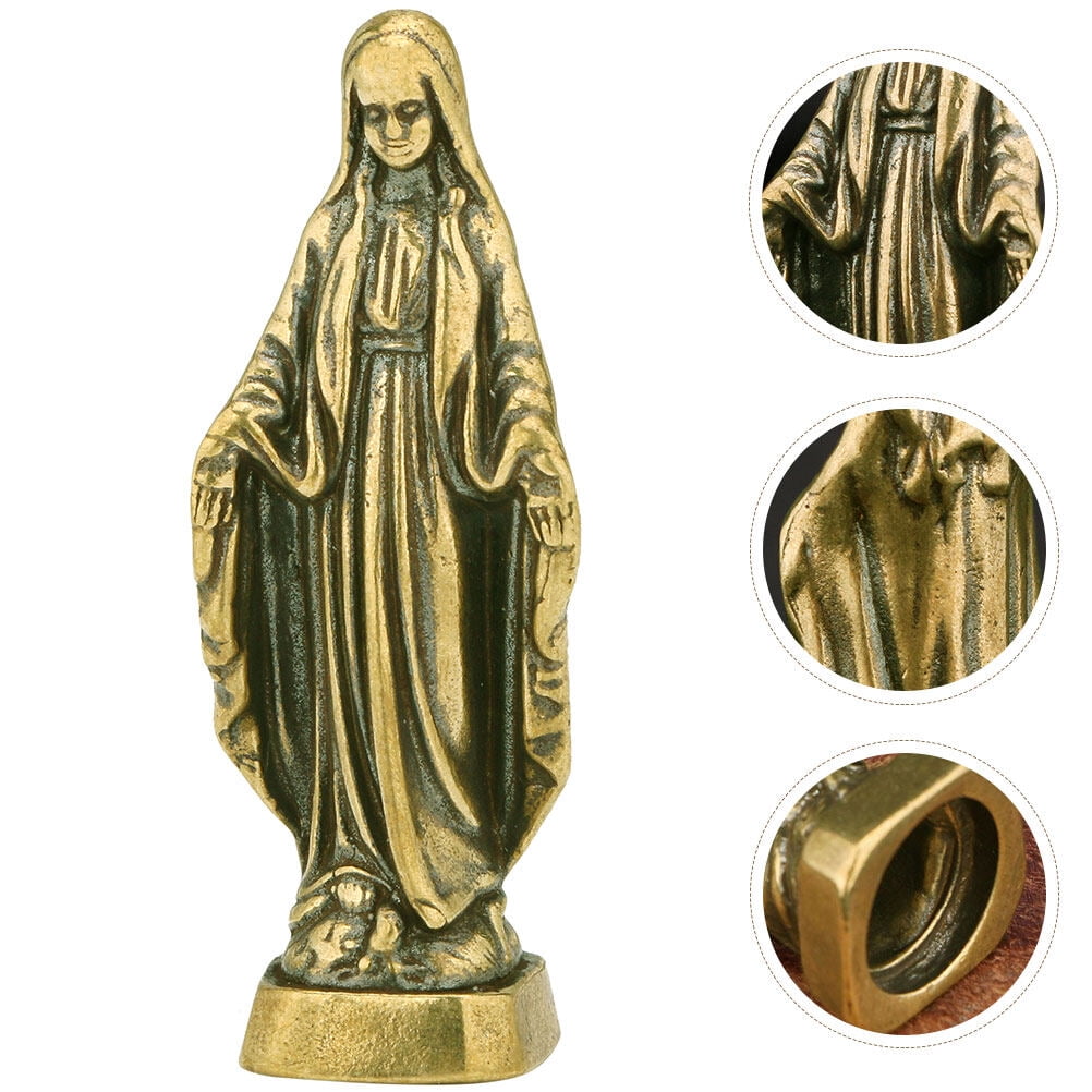 Miniature Virgin Mary Sculpture Religious Decor Catholic Church ...