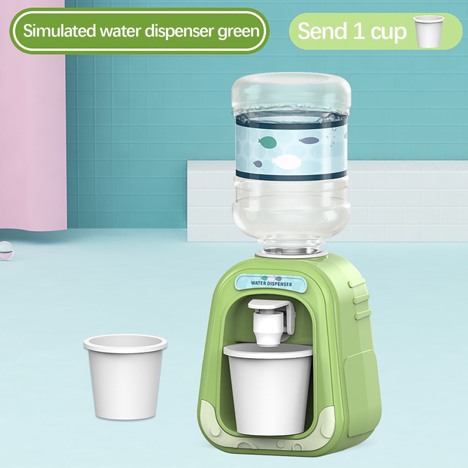 Miniature Water Dispenser Play Set with Press-to-Release Function for ...