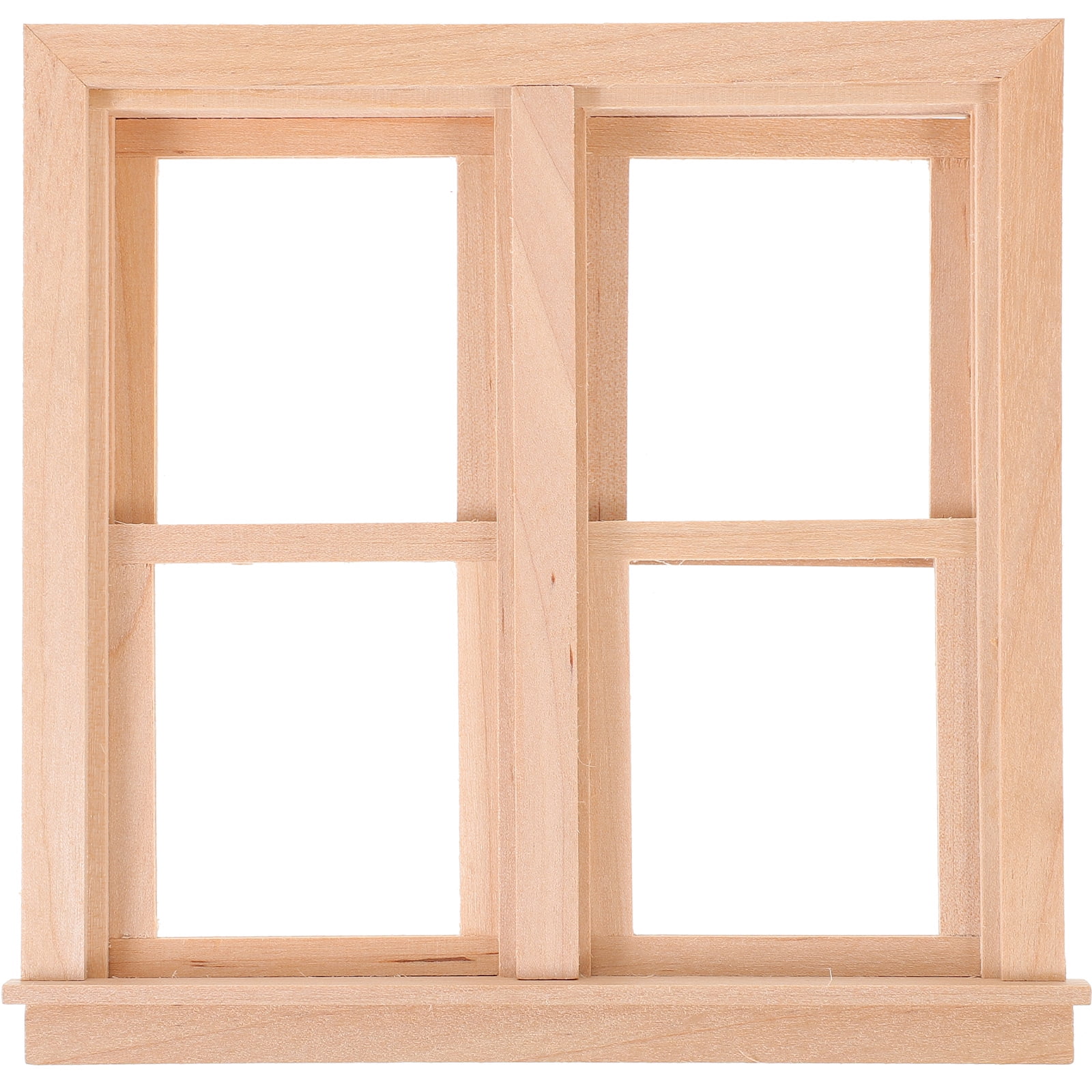 Miniature Window Decor Mini House Wood Window Model Doll House Wooden ...