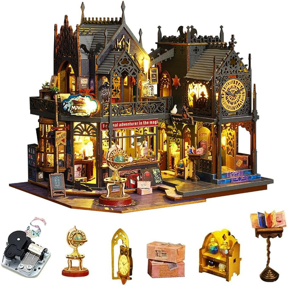 Miniature Wizardi Roombox Kit - Holo Magic City Dollhouse Kit - Walmart.com