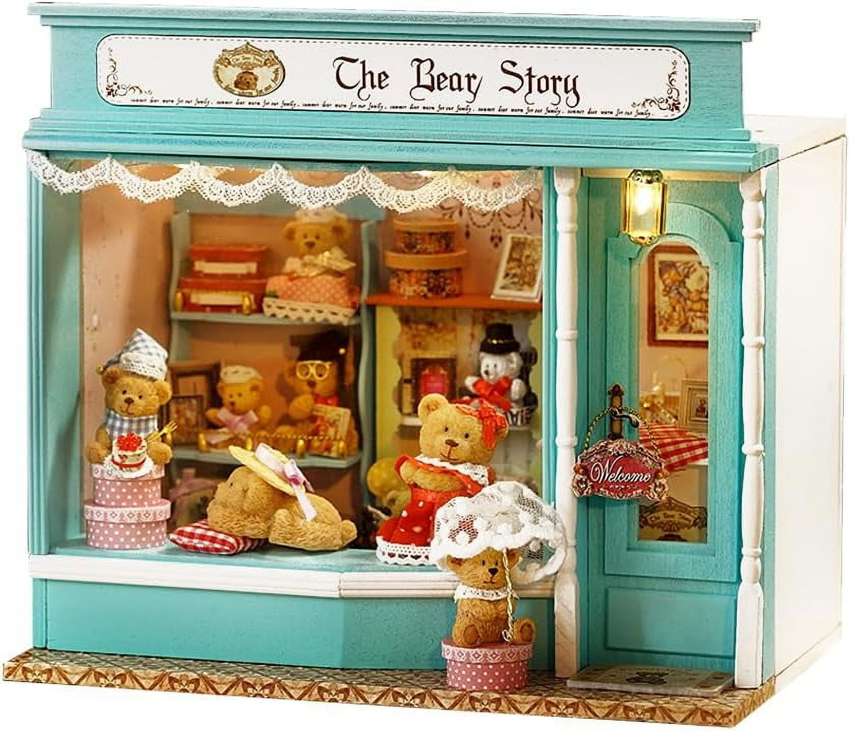 Miniature Wizardi Roombox Kit - The Bear Story Dollhouse Kit - Walmart.com