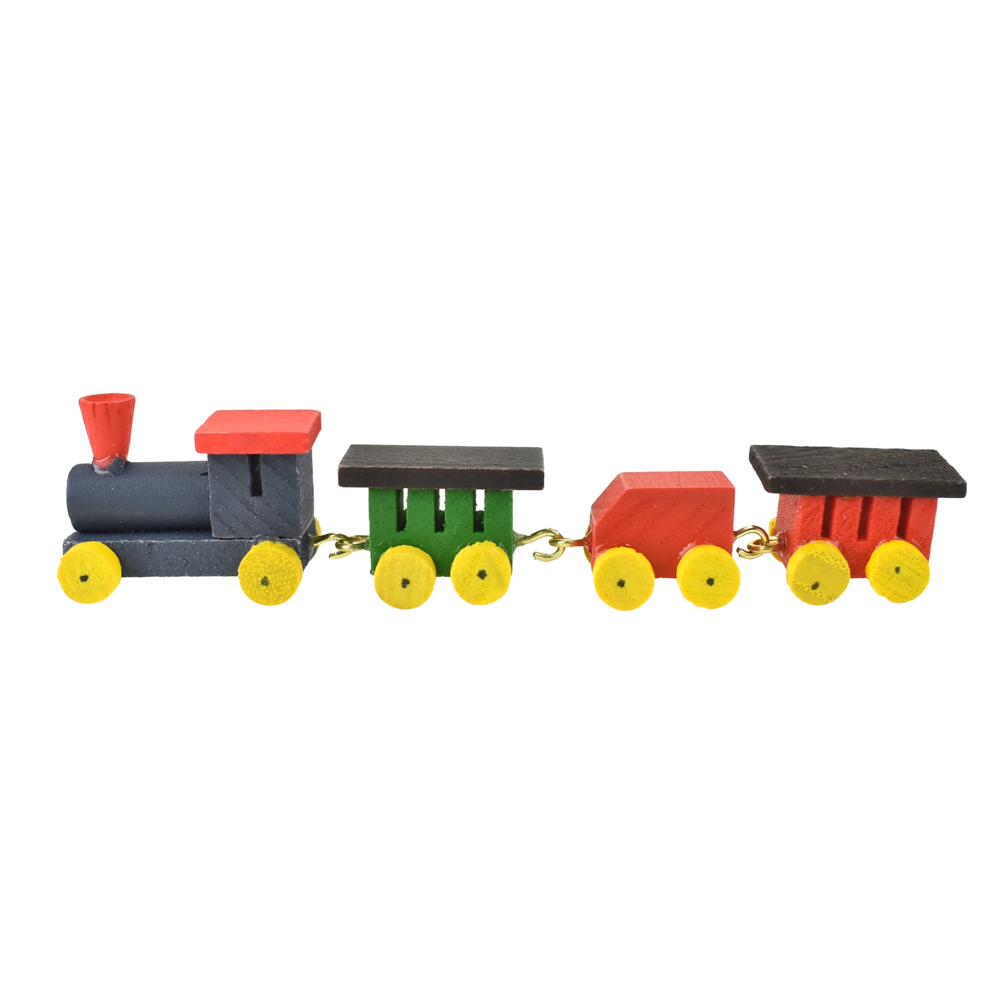 Miniature Wood Train Figurines, 1-Inch, 4-Piece - Walmart.com