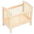 Miniature Wooden Doll Crib Mini Model Miniature Accessory Decor ...