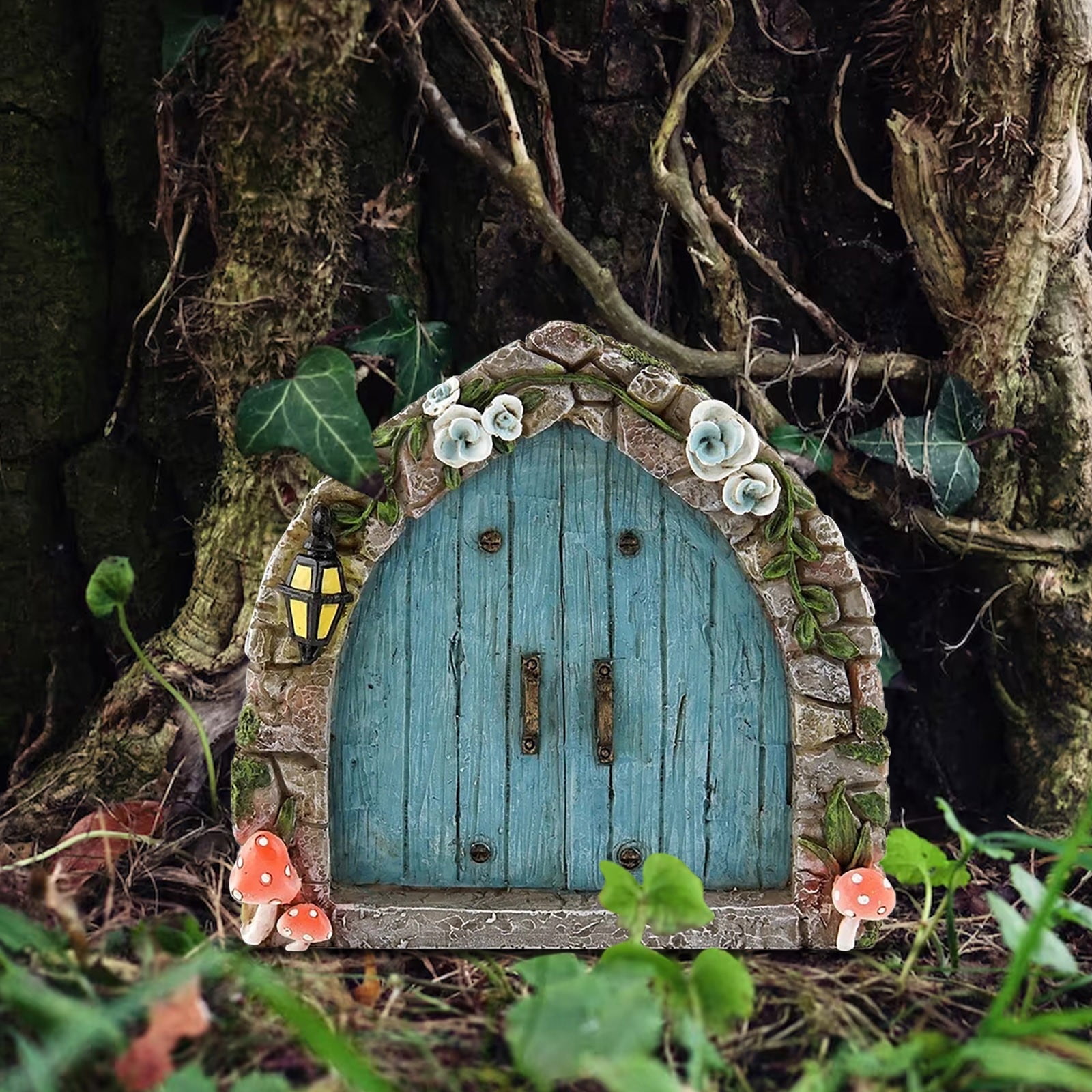 Miniature Wooden Tree Door – Whimsical Garden Decor for Kids | Fairy ...