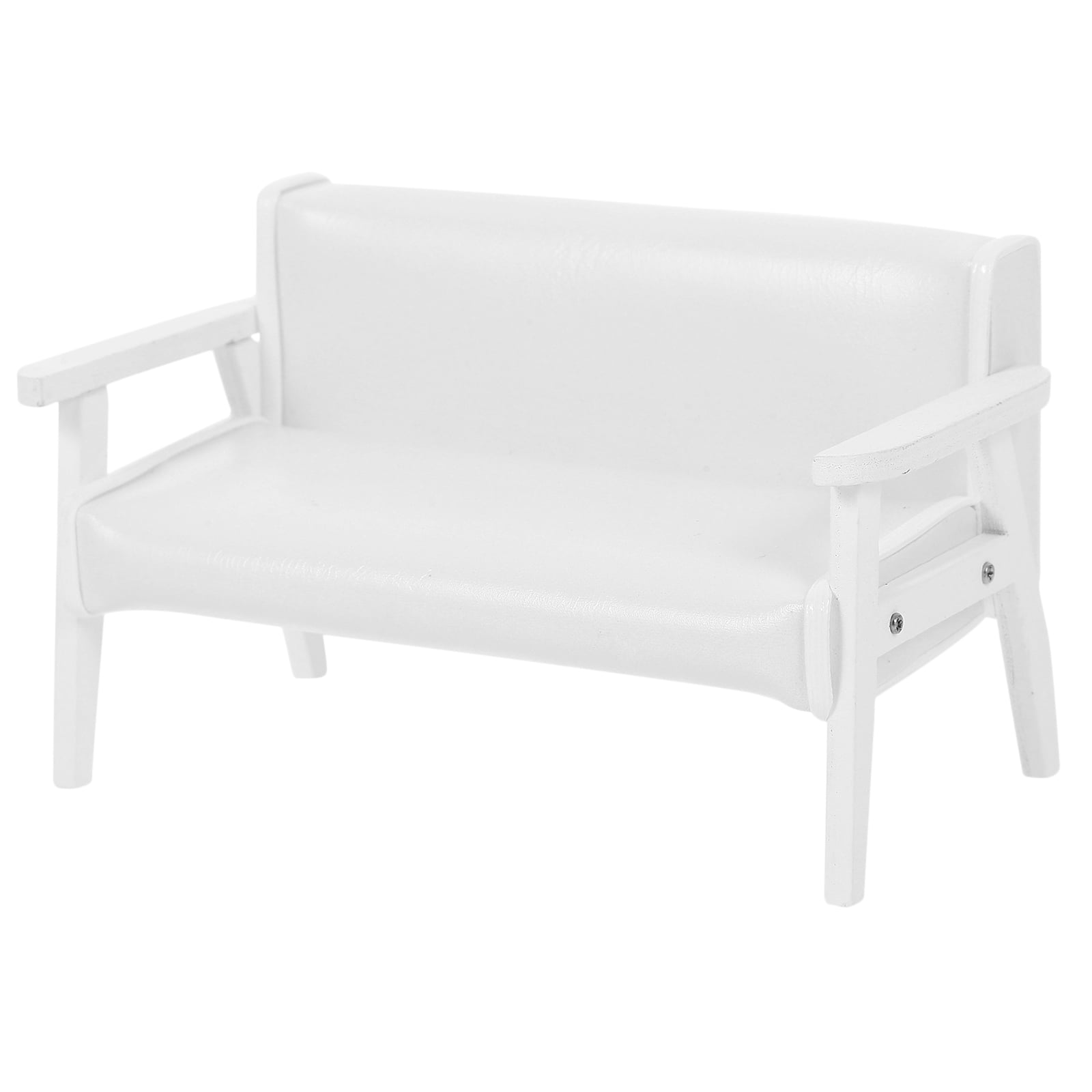 Miniature Wooden Sofa Chair Tiny Furniture Model Doll House Mini Sofa ...