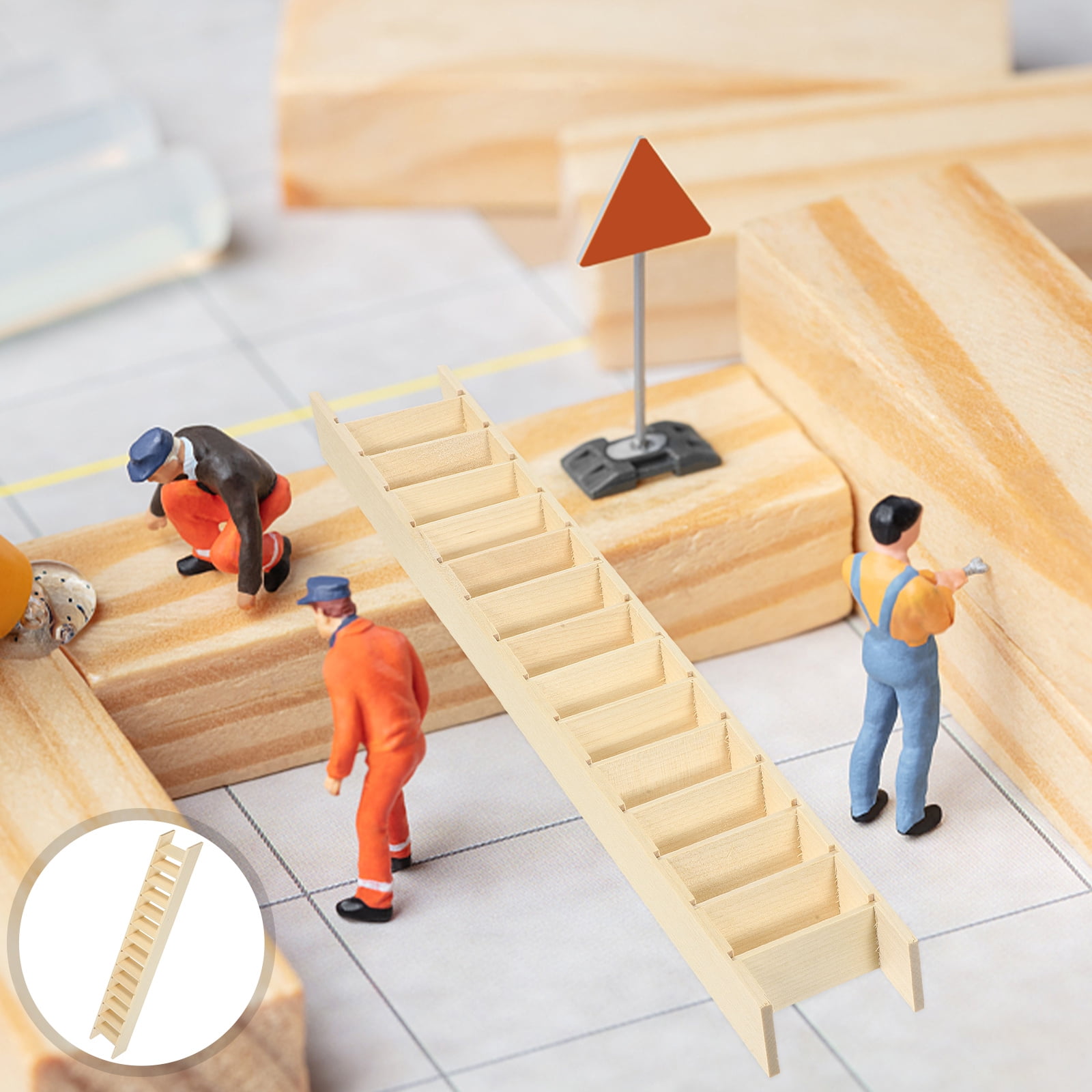 Miniature Wooden Step Ladder Mini House Ladder Ladders Landscape ...