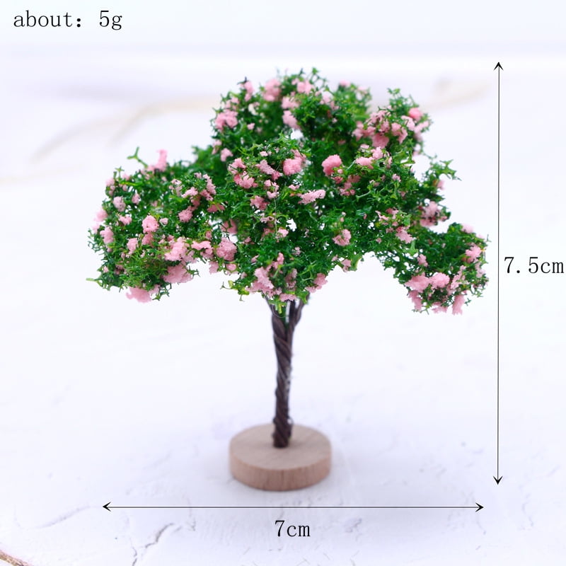Miniature garden mini simulation landscape tree plastic building model ...