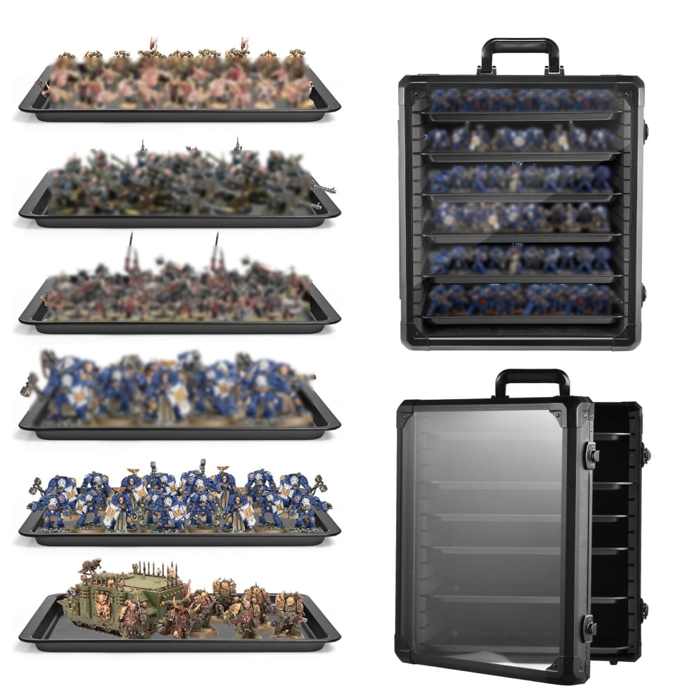 Miniatures Carrying Case, Miniature Transport Case with Magnetic Trays ...