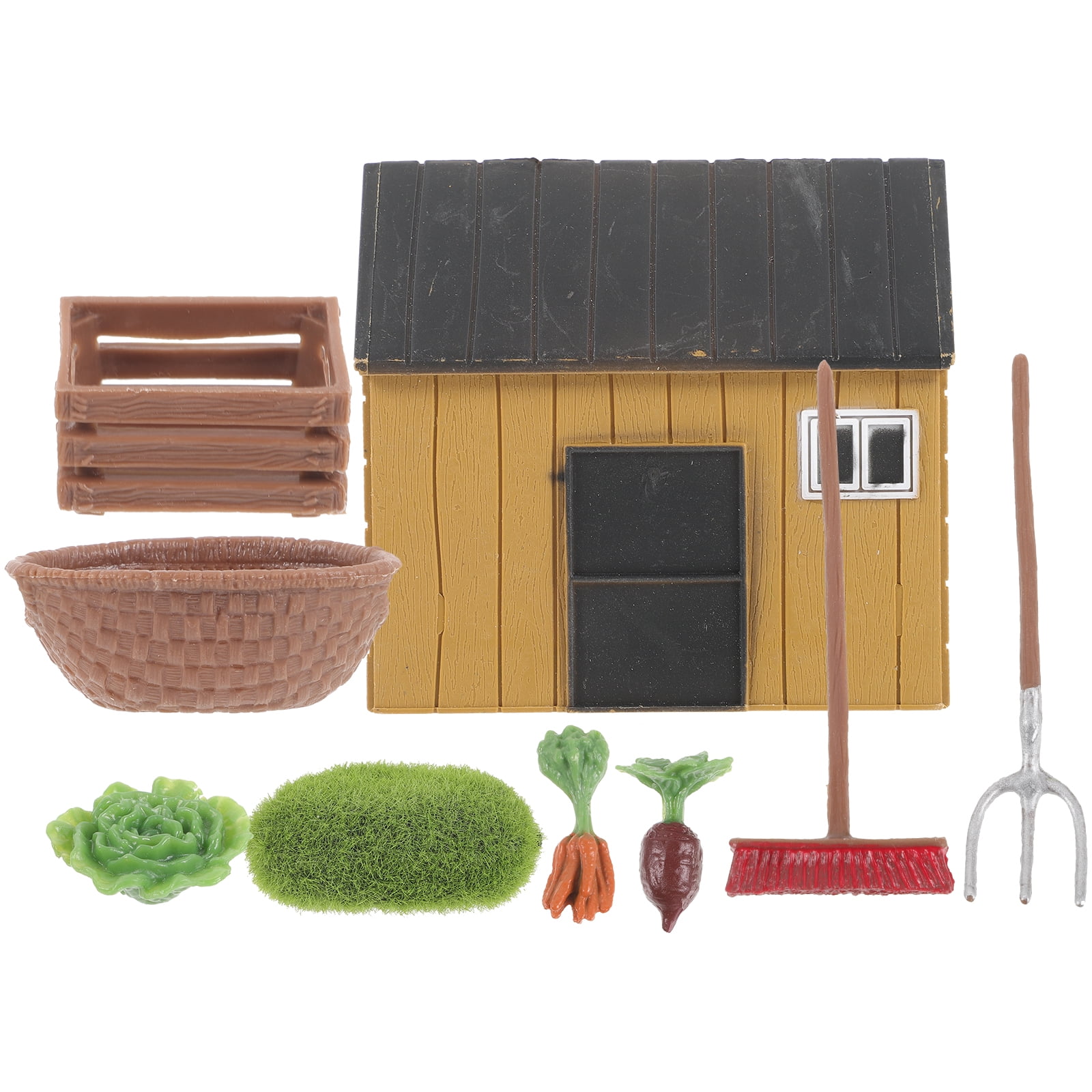 Miniatures Mini House Garden Props Miniature Farm Model Vegetable Model ...