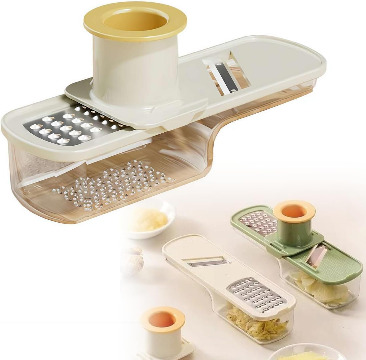 Minibee 3 in 1 Ginger Garlic Grater - PP+Stainless Steel Handheld ...