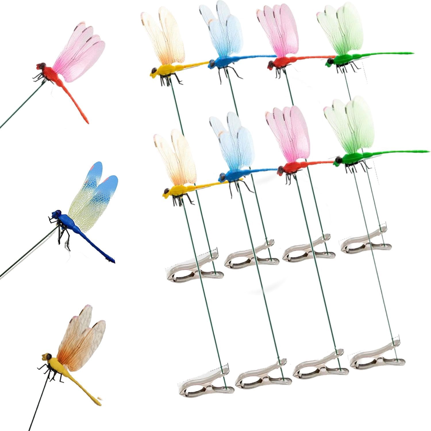 Minibee Fake Dragonfly Clip,Dragon Fly Hat Clip,3D Fake Dragonfly Clips ...