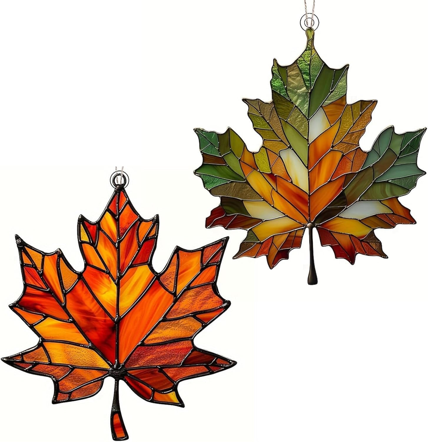 Minibee Fall Suncatcher, 3.1" Maple Leaf Acrylic Fall Suncatchers for ...