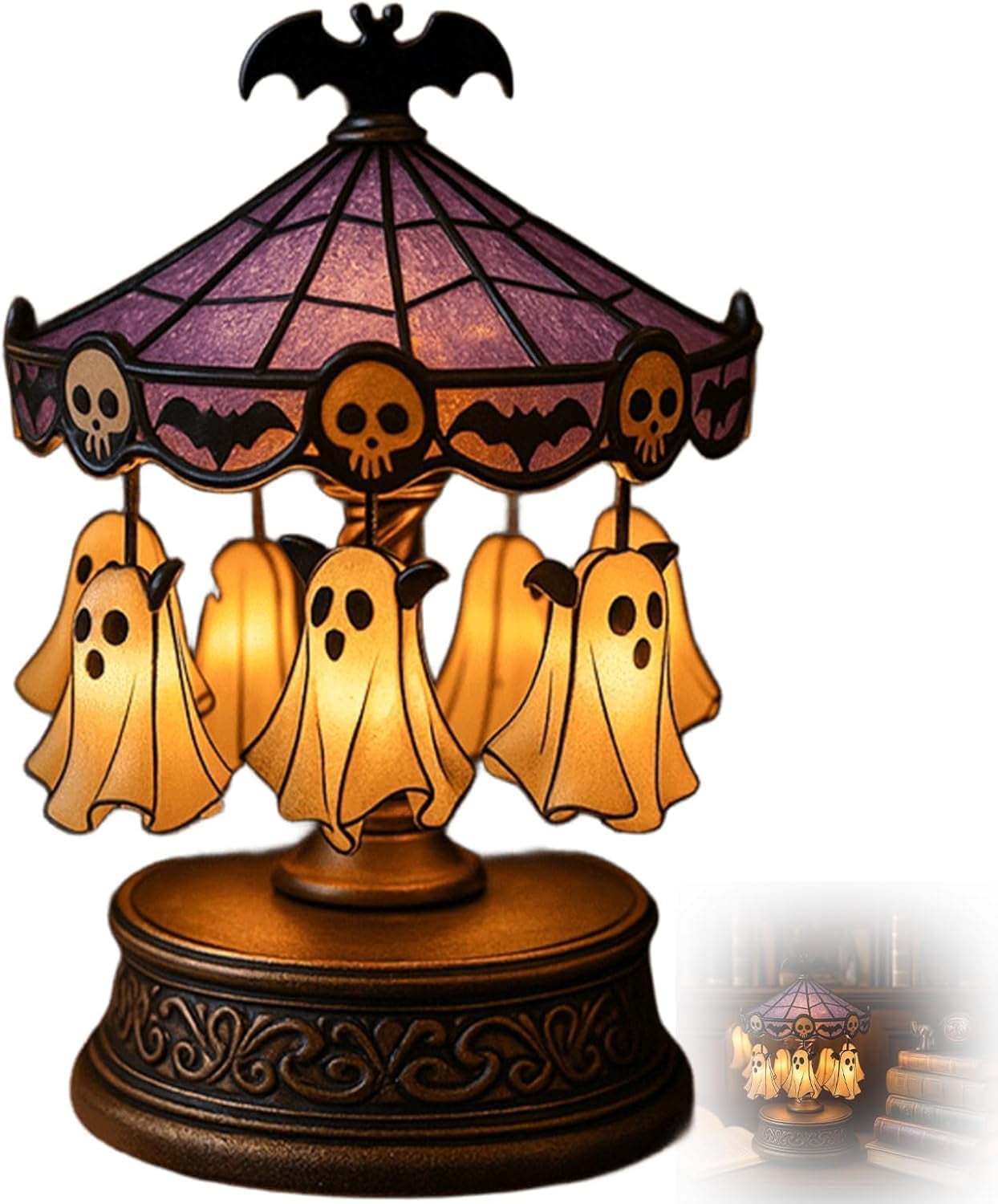 Minibee Ghost Carousel Lights, Ghost Night Light Up Kit, Halloween ...