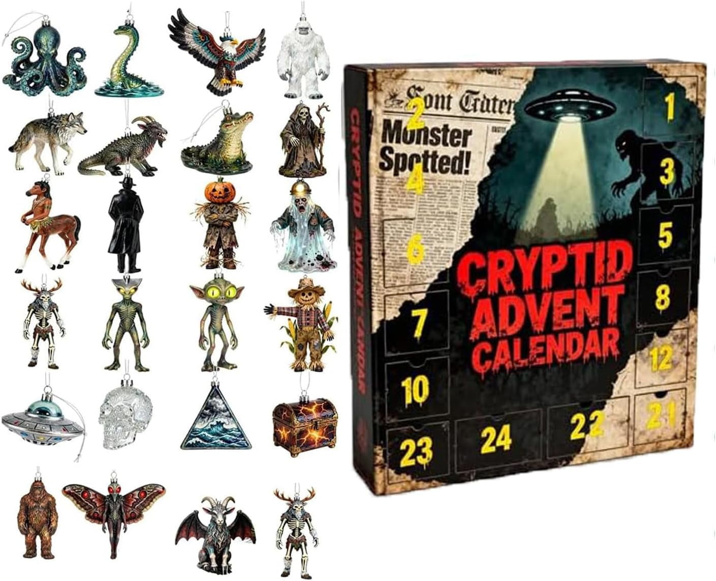 Minibee Mysteries of the Unknown Cryptid Advent Calendar 2025, Unbox 24 ...