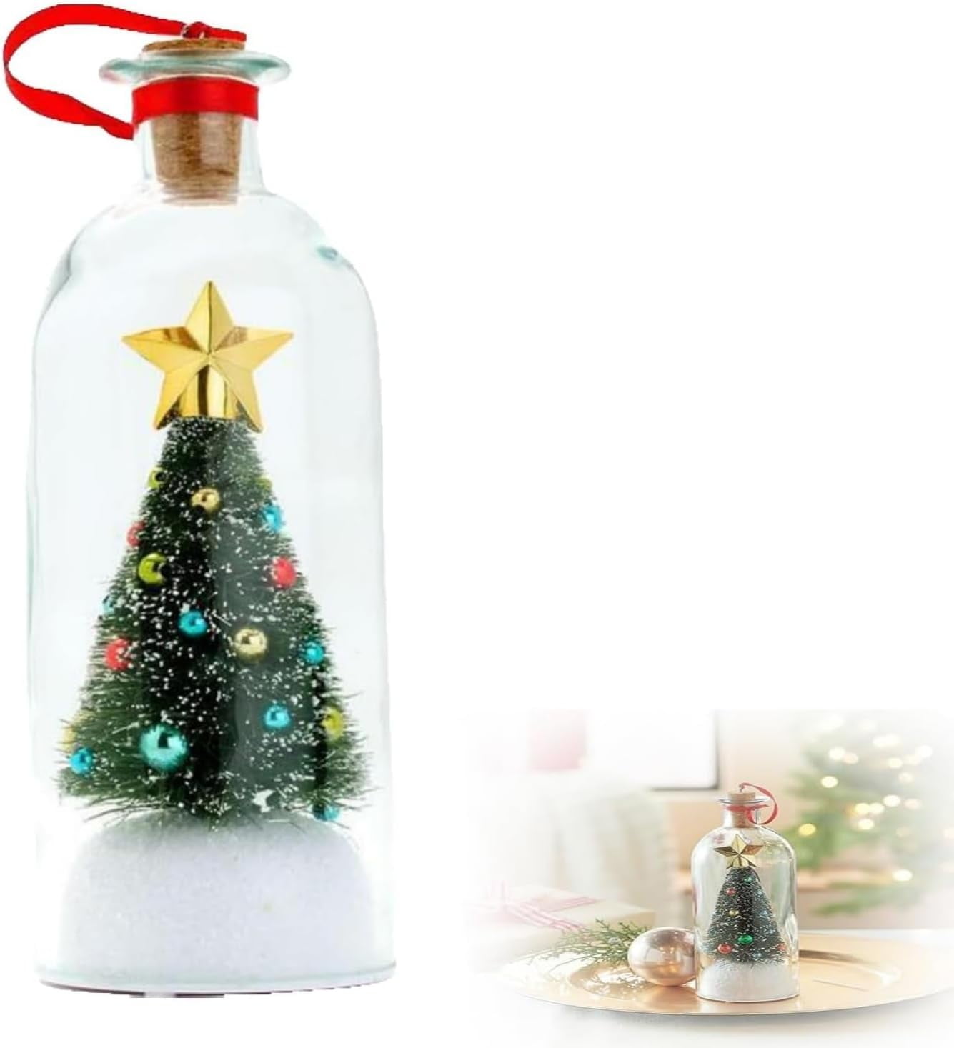 Minibee Recordable Christmas Tree Message in a Bottle, Unique Holiday Greeting Gift with Voice ...