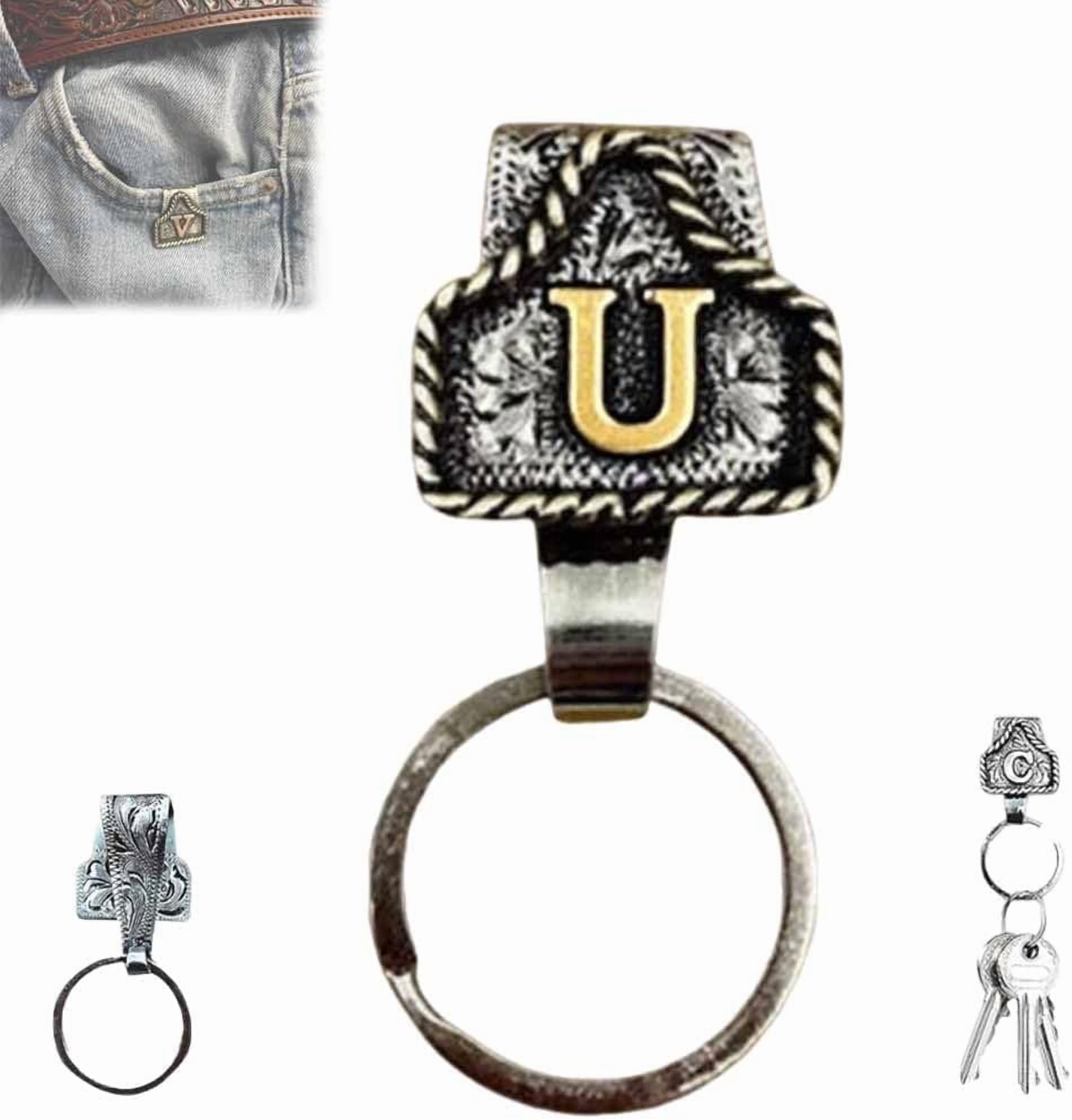 Minibee Vintage A-Z Letter Cowboy Keychain – Handmade Western Initial ...