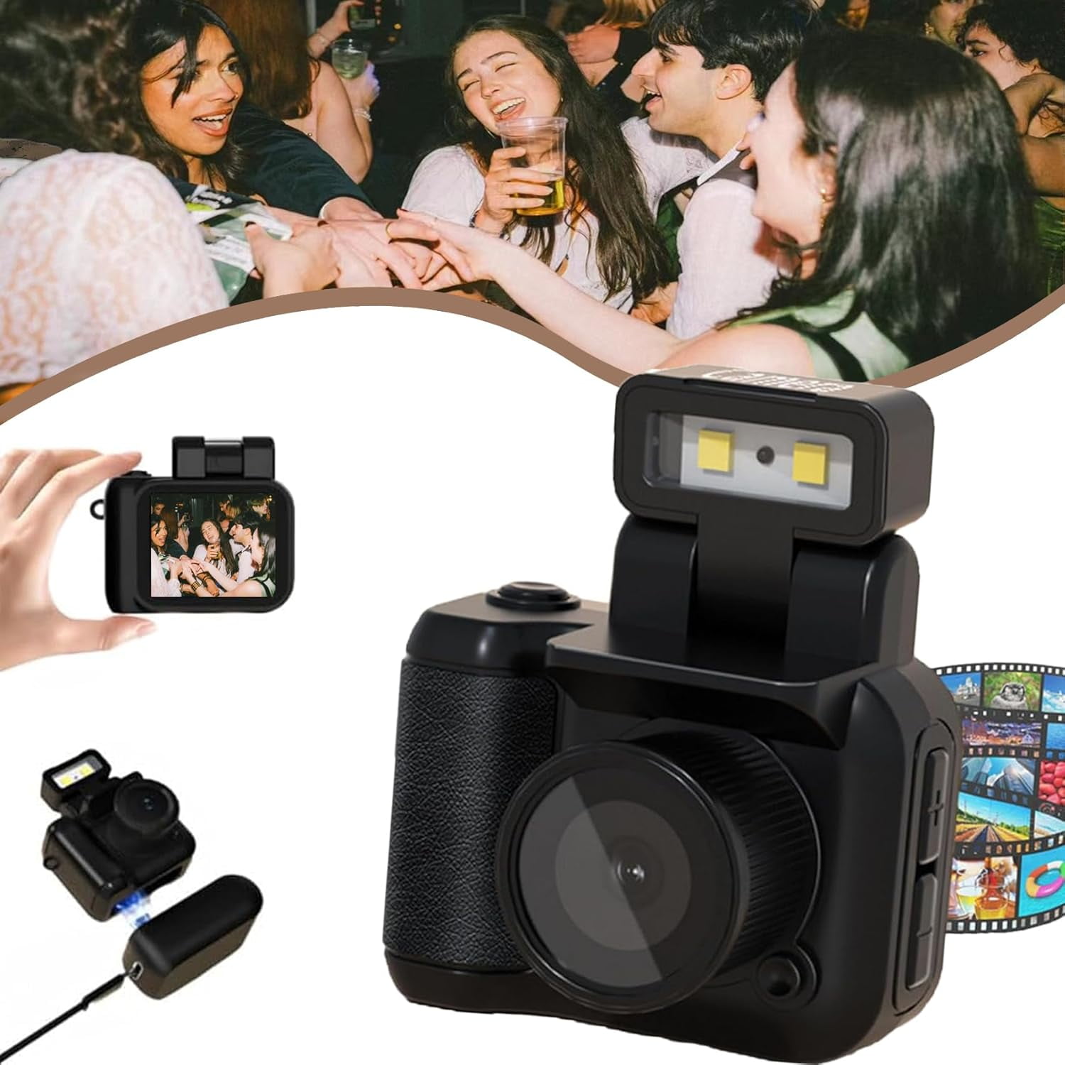 Minicams Vintage Camera - Tiny Nostalgic Camera Keychain, 1080p Vintage ...