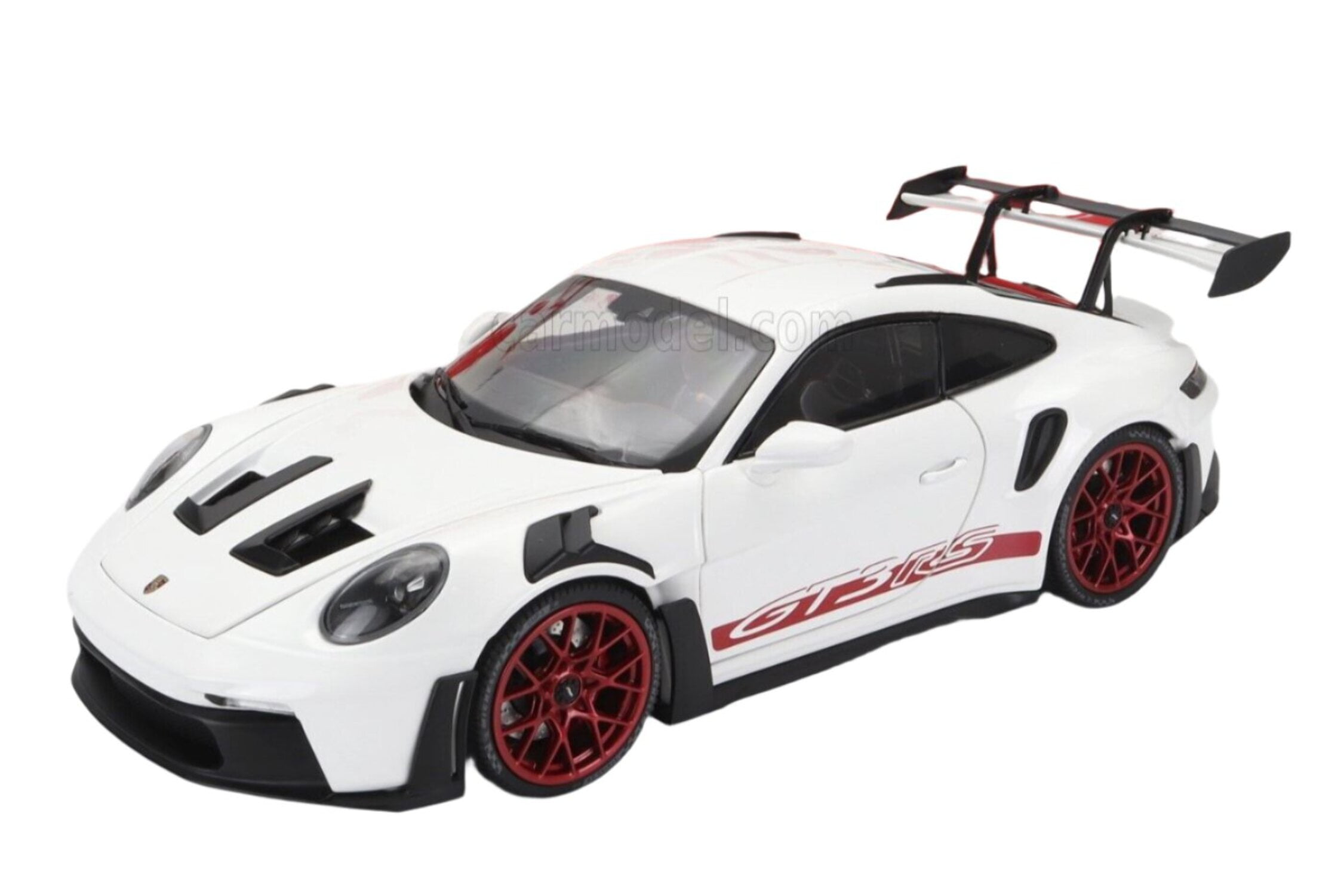 Minichamps 2023 Porsche 911 992 GT3 RS White w/ Pyro Red Wheels 1:18 ...
