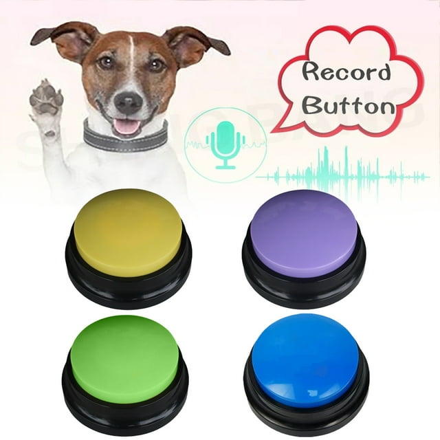 Minicloss 4 Pack Recordable Buttons for Kids & Pets, Learning Resources ...