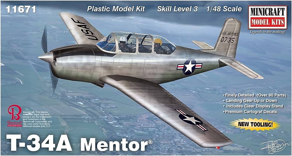 Minicraft Models MIN11671 1:48 Beech T-34A/B/C Mentor (All New Tooling ...