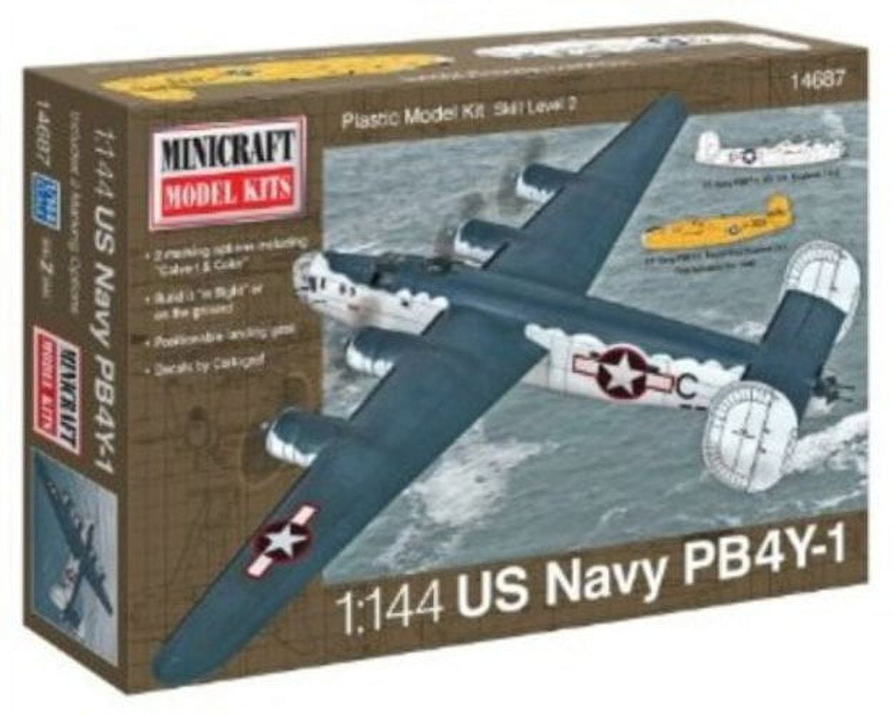 Minicraft PB4Y-1 USN with 2 Marking Options Model Kit, 1/144 Scale ...