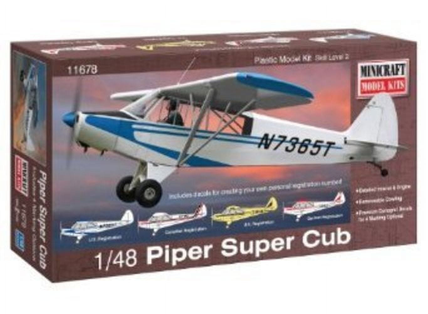 Minicraft Piper Super Cub Airplane Model Kit (1/48 Scale) - Walmart.com