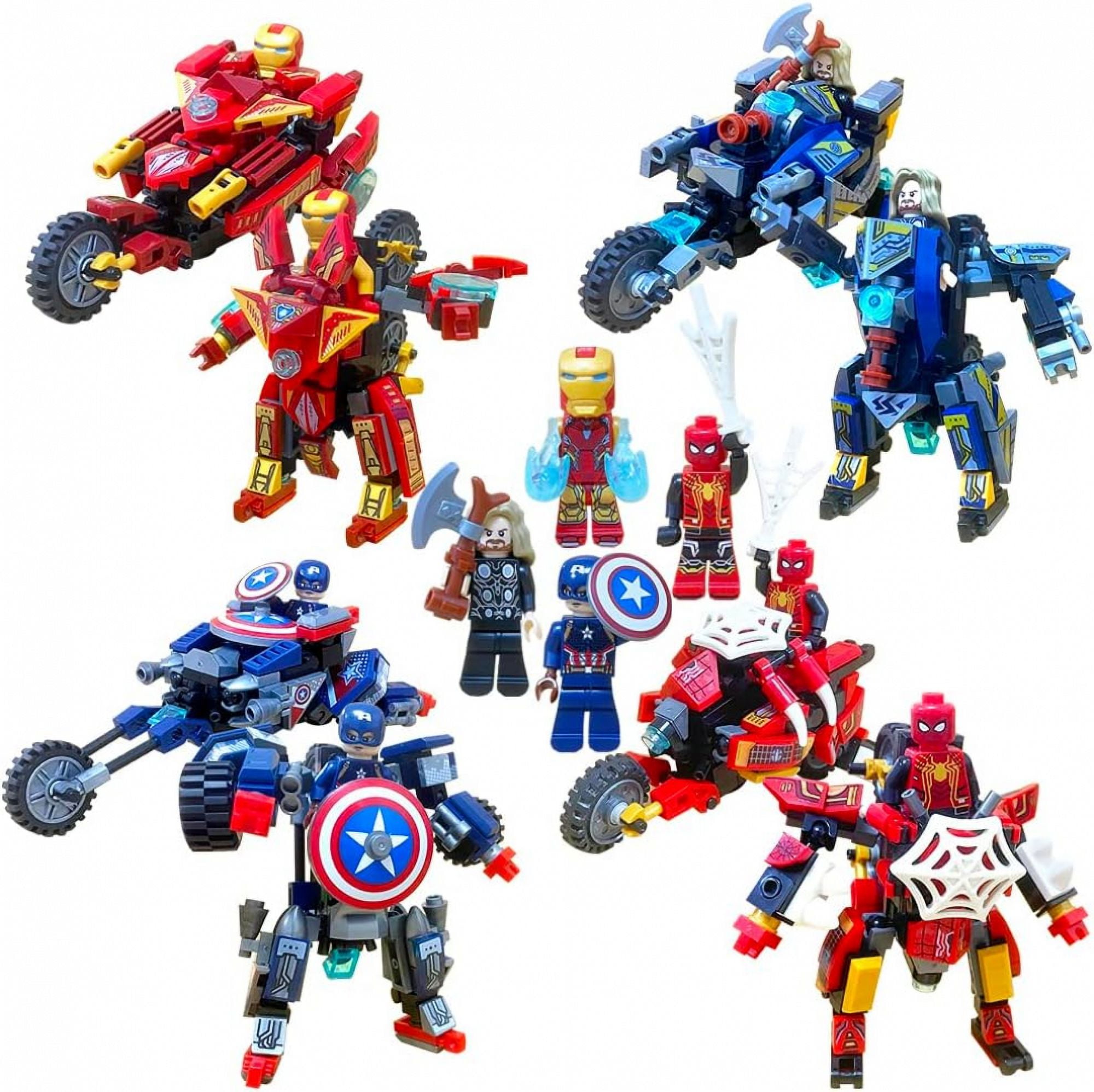 BREIS Minifigures Building Blocks Set, Superhero Mini Action Figures, 2 ...