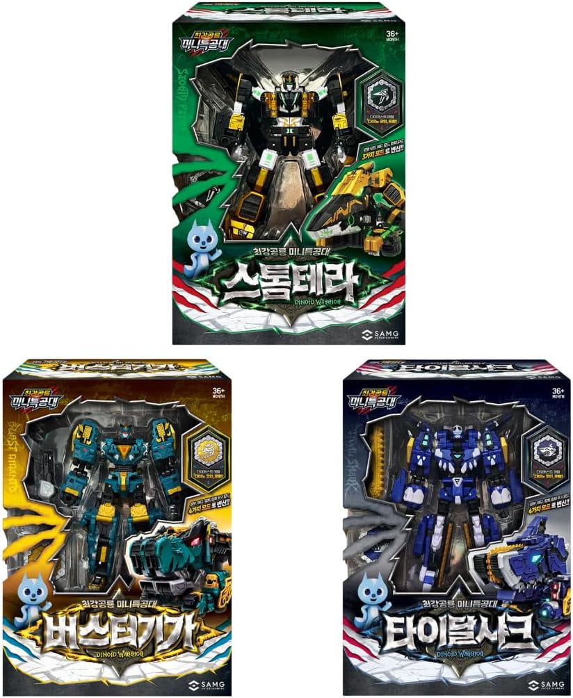 Miniforce Dinoid Bundle – Storm Tera, Buster Giga, Tidal Shark ...
